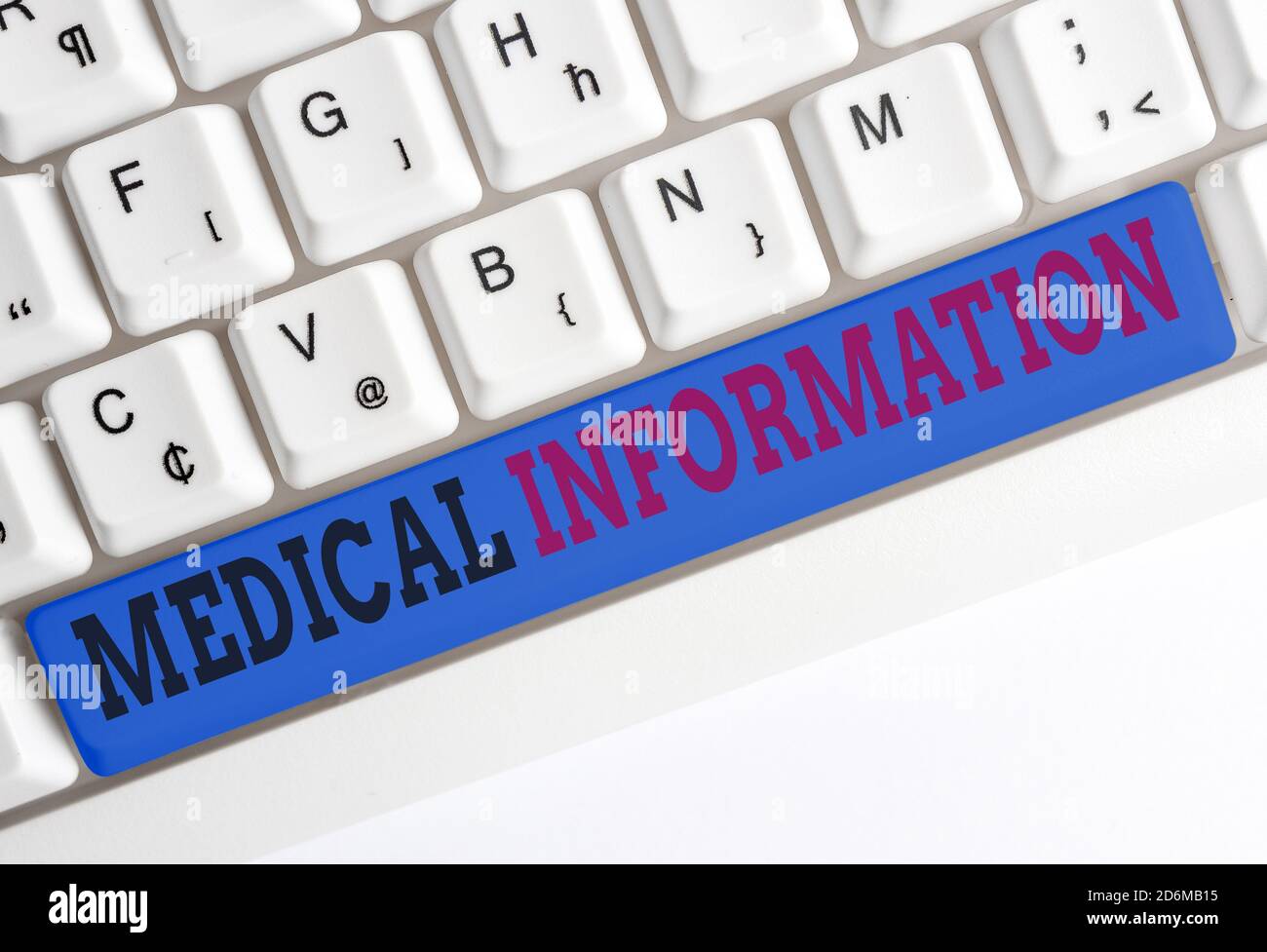 Handwriting text Medical Information. Conceptual photo an individual ...