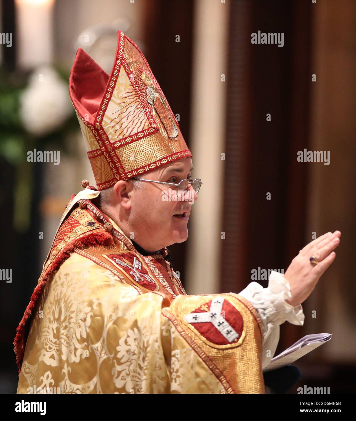 The Most Reverend Stephen Cottrell, gives a blessing during his ...