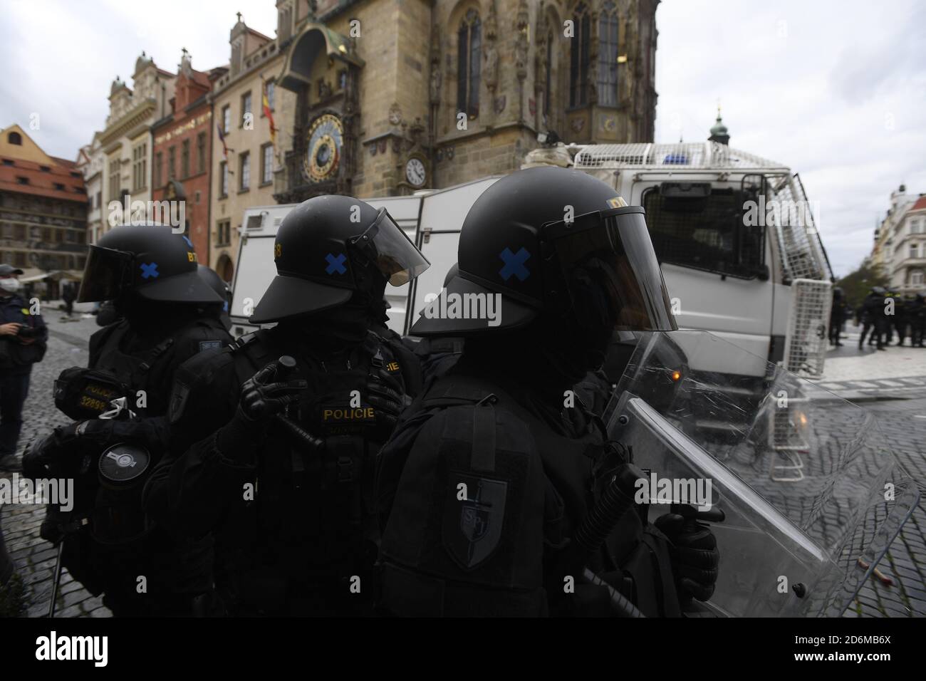 Prague, Czech Republic. 18th Oct, 2020. Protesters against COVID ...