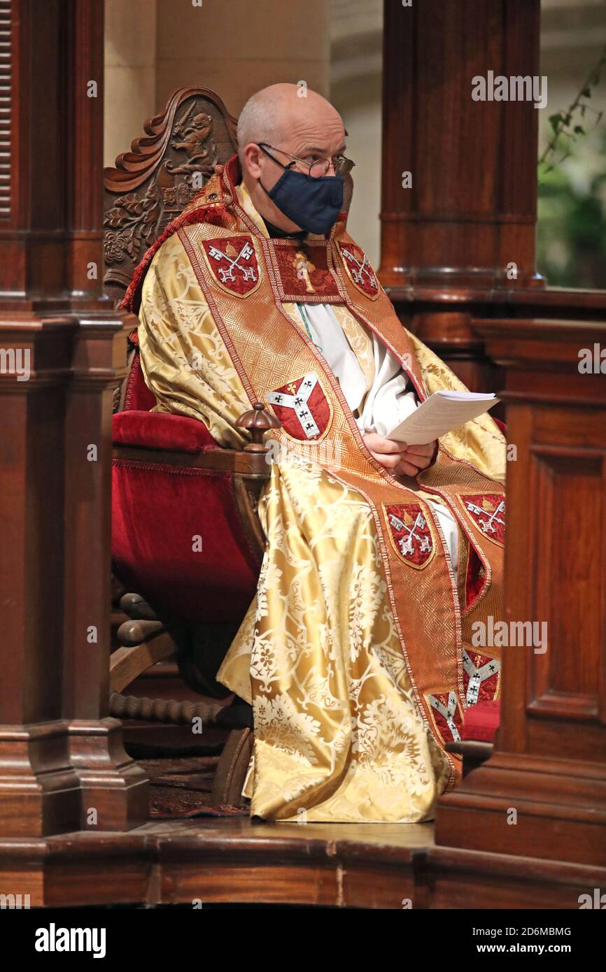 The Most Reverend Stephen Cottrell, sits during his enthronement as the ...