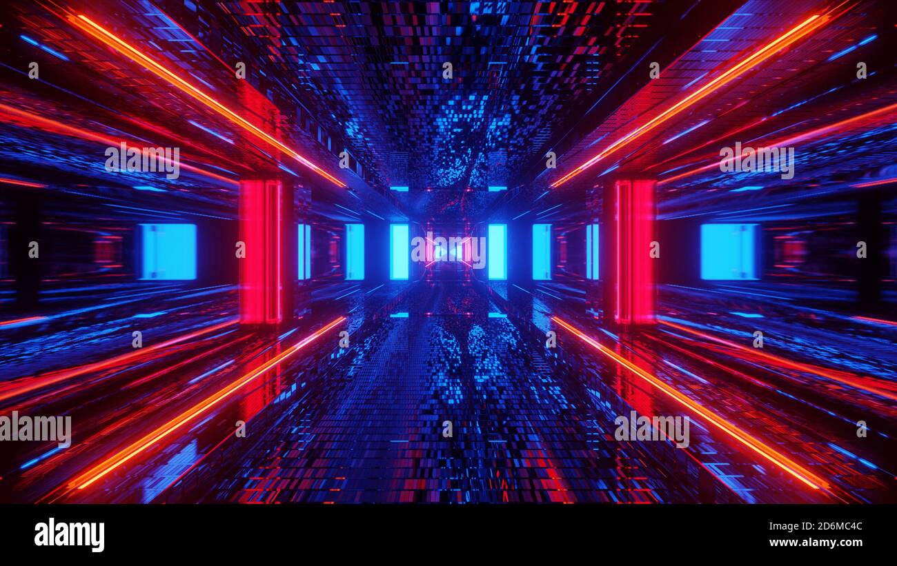 Dynamic Fluorescent Pass Through 4k uhd 3d illustration background ...