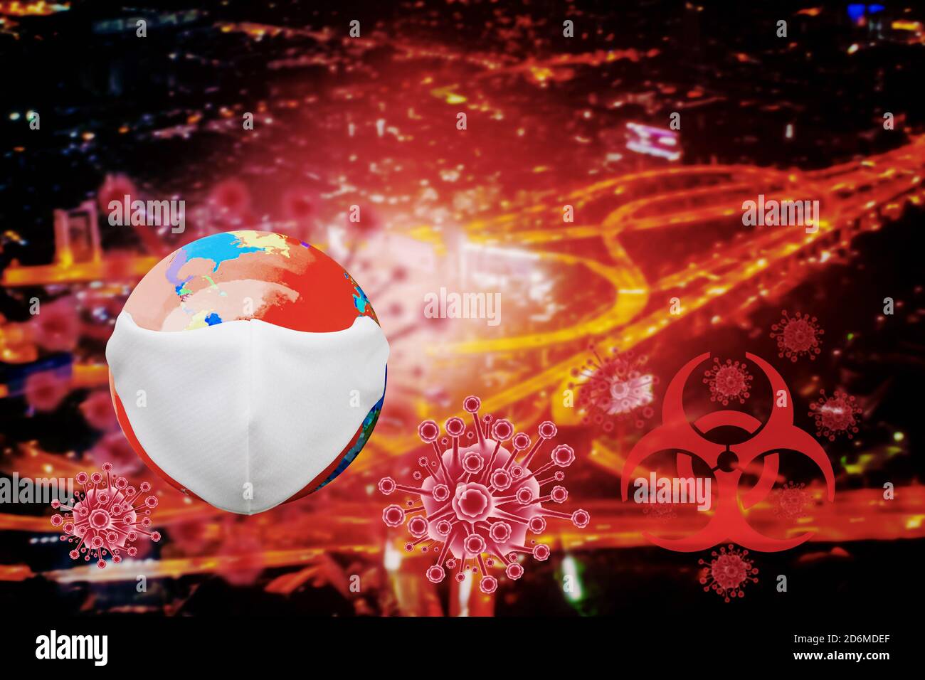 mask fabric white on world in prevent disease Coronavirus (COVID-19 ...