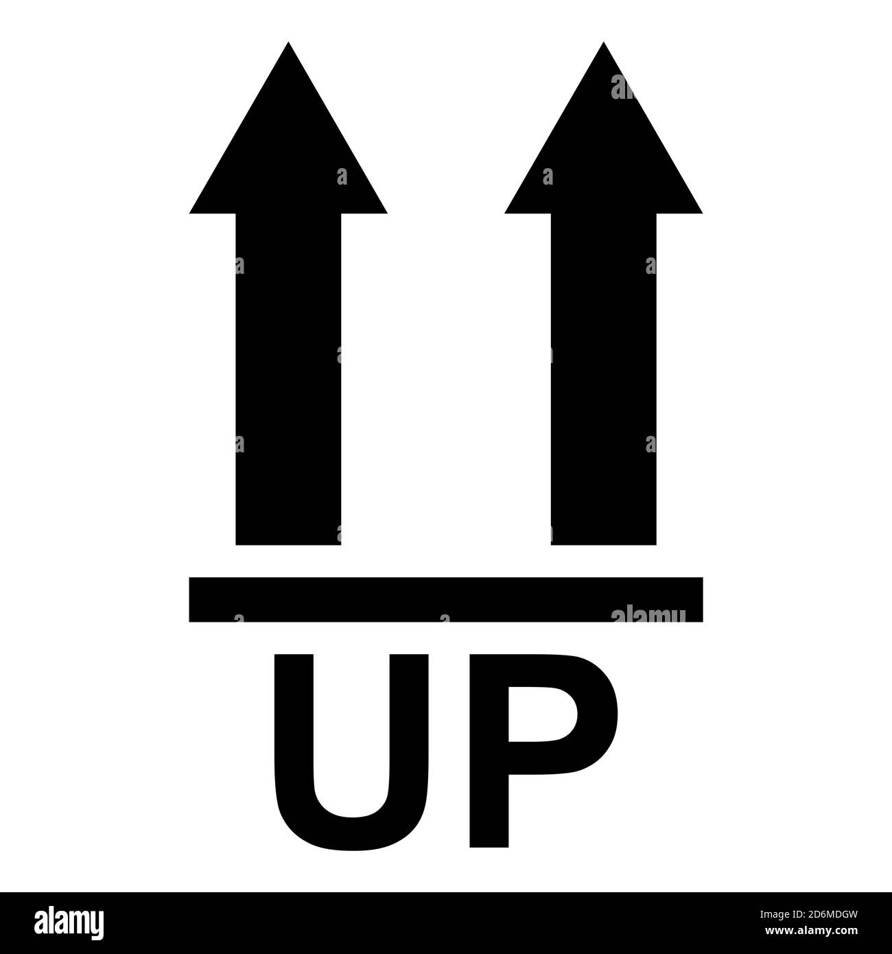 This side up flat icon isolated on white background. Package symbol ...