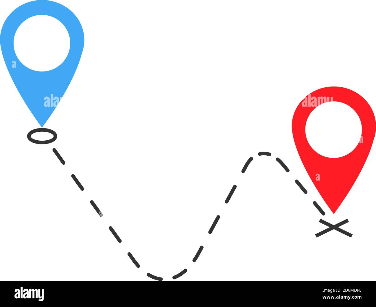 Vector icon, symbol moved announcement design image isolated on white ...