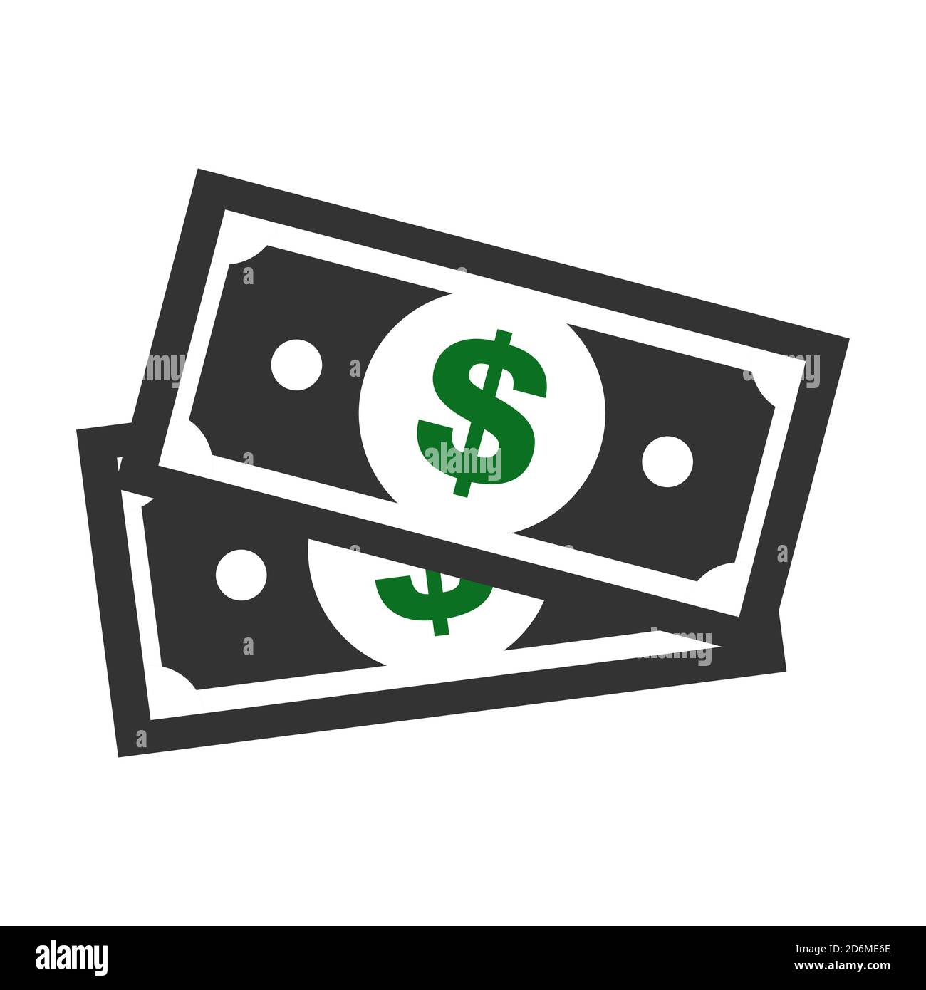 Modern dollar sign vector. Paper money symbol isolated on white ...
