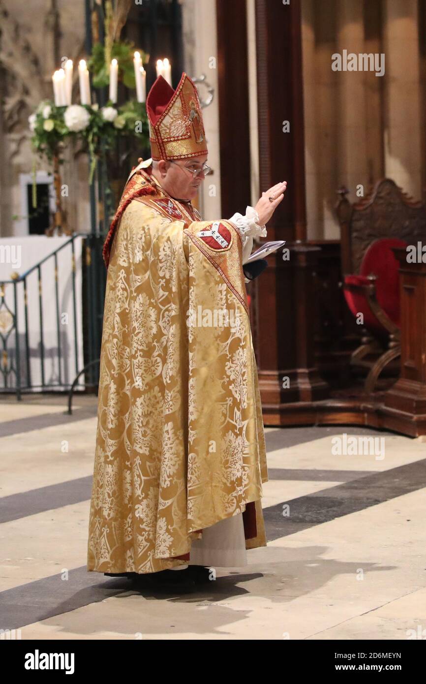 The Most Reverend Stephen Cottrell, gives a blessing during his ...