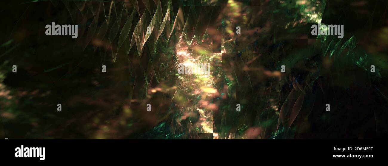 Colorful computer generated fractal abstract panoramic background ...