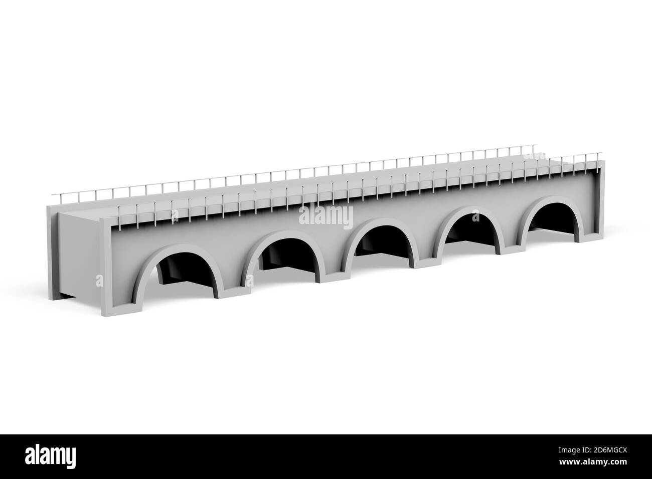 A bridge mockup on white background with space for text - 3D render ...