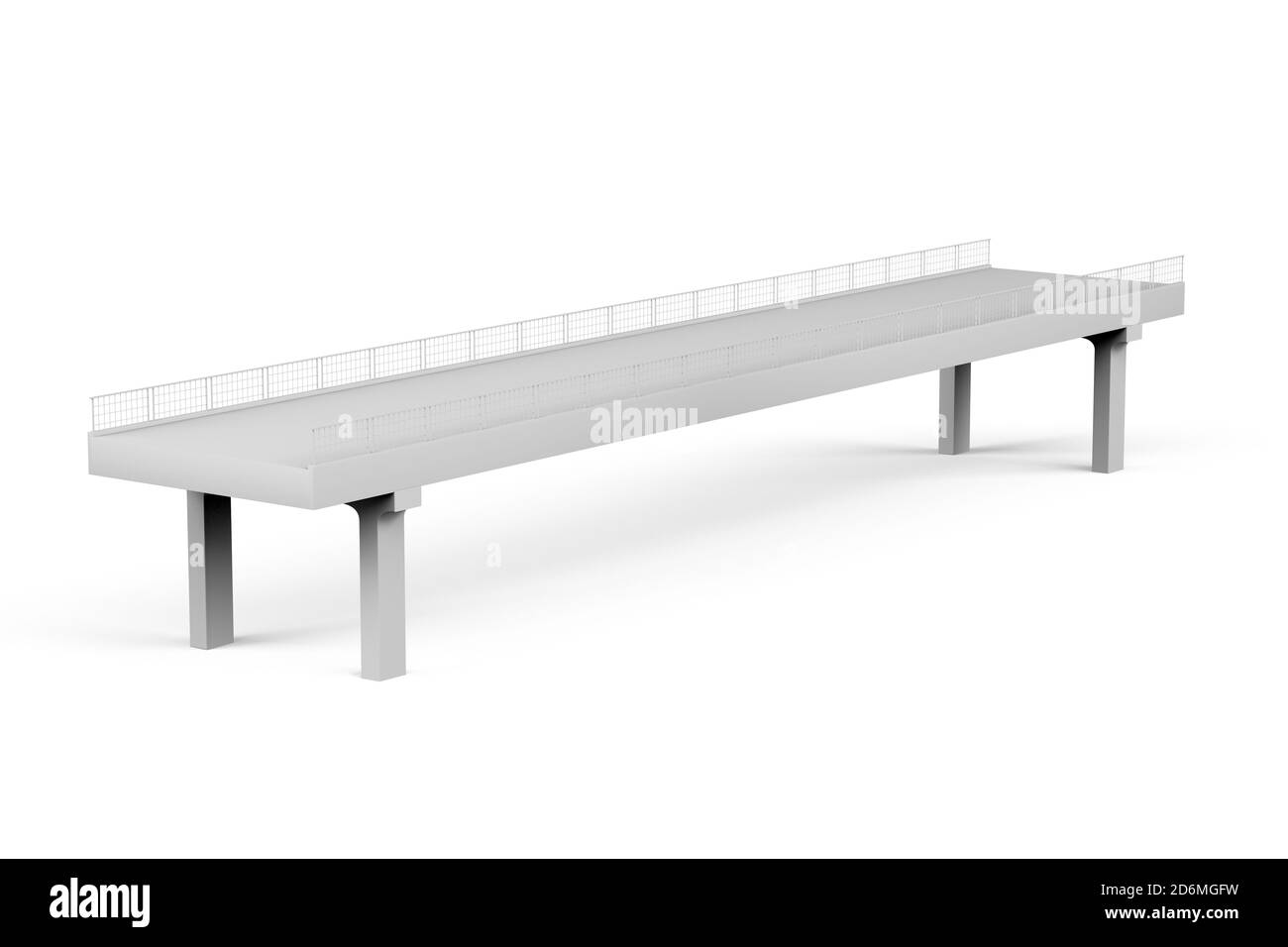Overpass mockup on white background with space for text - 3D render ...