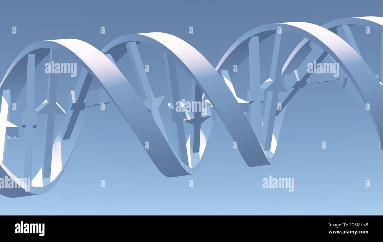 3D DNA Strand Stock Photo - Alamy