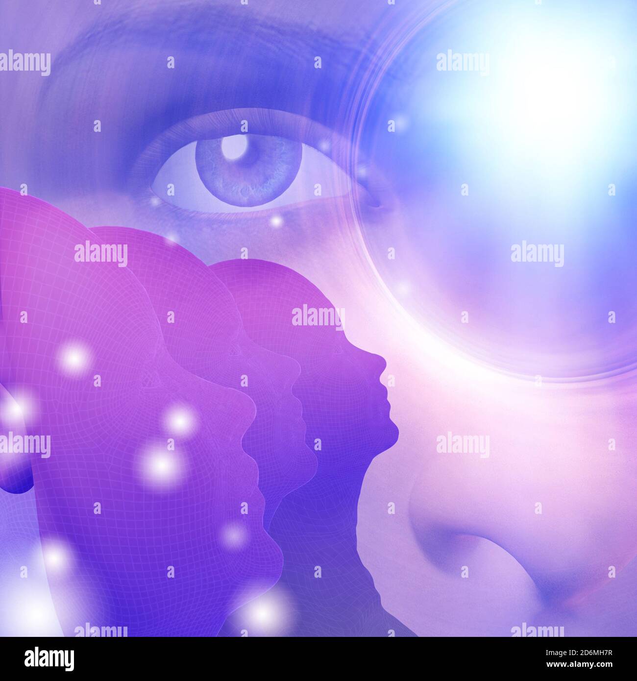 Women faces in light Stock Photo - Alamy