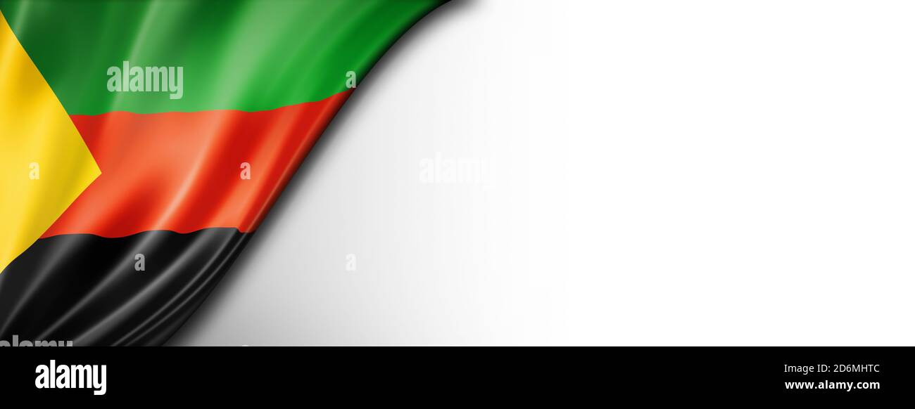 Azawad MNLA flag isolated on white. Horizontal panoramic banner Stock ...