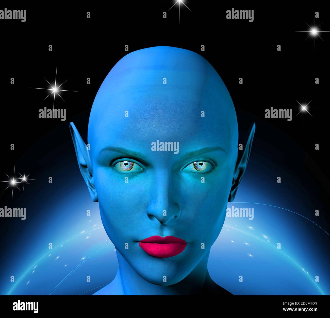 The face of an alien Stock Photo - Alamy