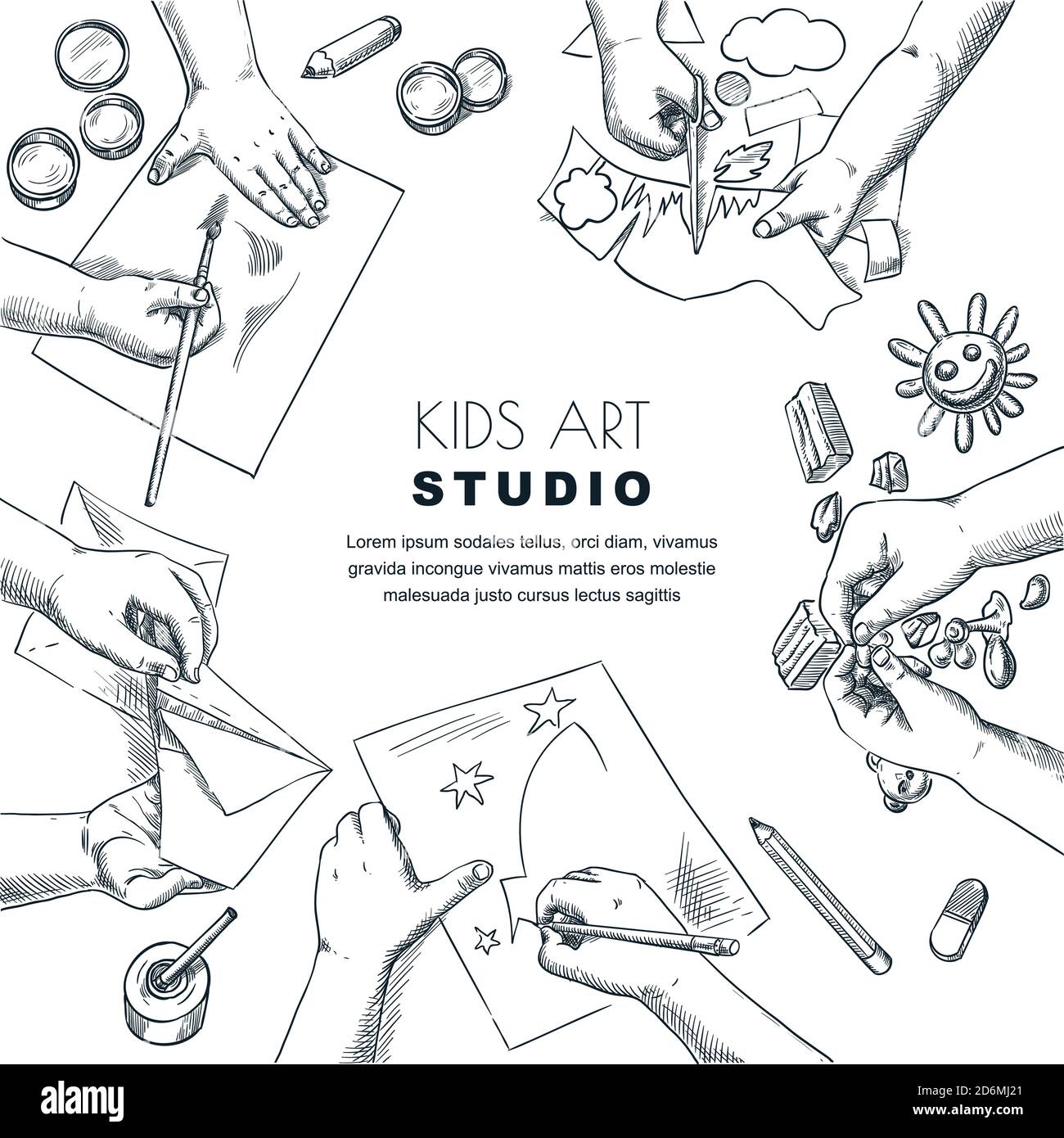 School sketching Stock Vector Images - Alamy