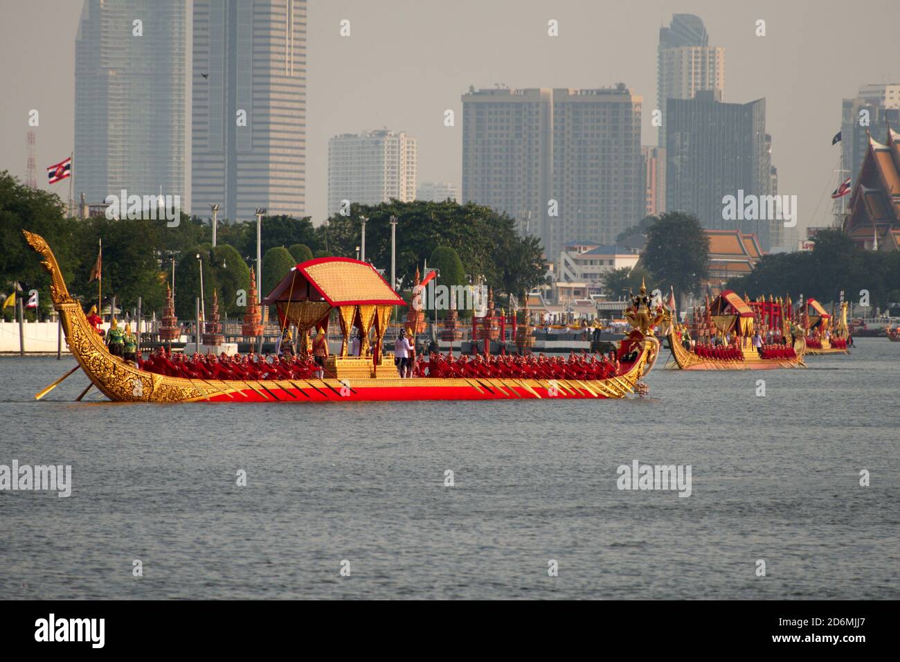 Royal Barge Procession, Chao Phya River, Bangkok, Thailand Stock Photo ...