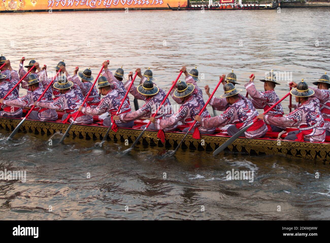 Royal Barge Procession, Chao Phya River, Bangkok, Thailand Stock Photo ...