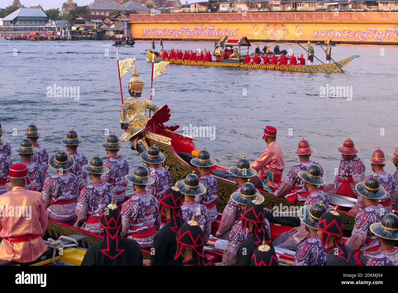 Royal Barge Procession, Chao Phya River, Bangkok, Thailand Stock Photo ...