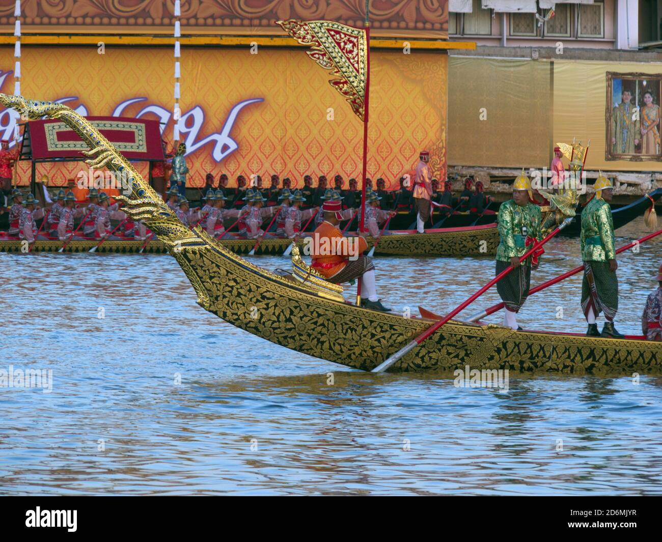 Royal Barge Procession, Chao Phya River, Bangkok, Thailand Stock Photo ...