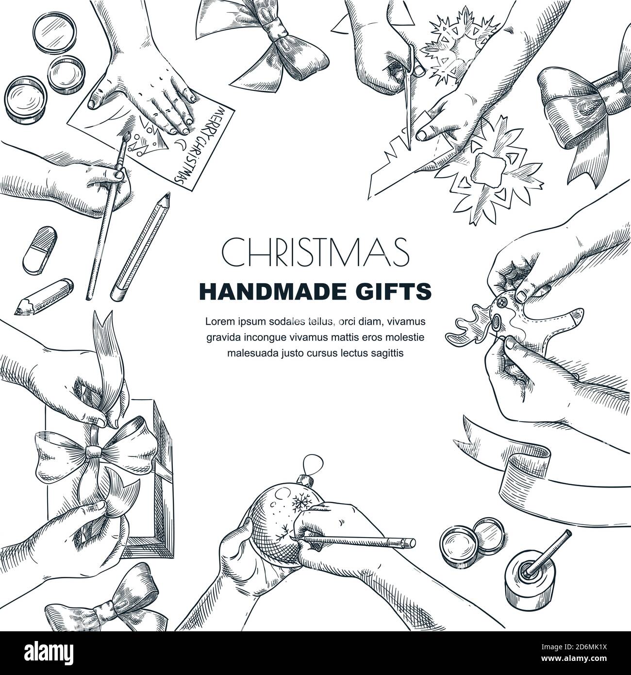 Kids making crafts Stock Vector Images - Alamy