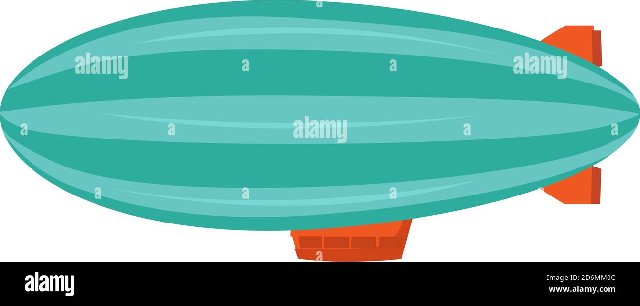 Blue zeppelin ,illustration, vector on white background Stock Vector ...