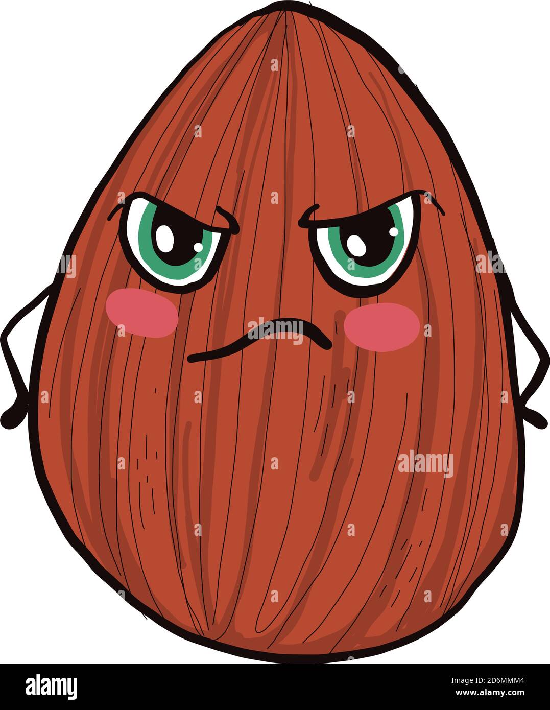 Andry almond, illustration, vector on white background Stock Vector ...