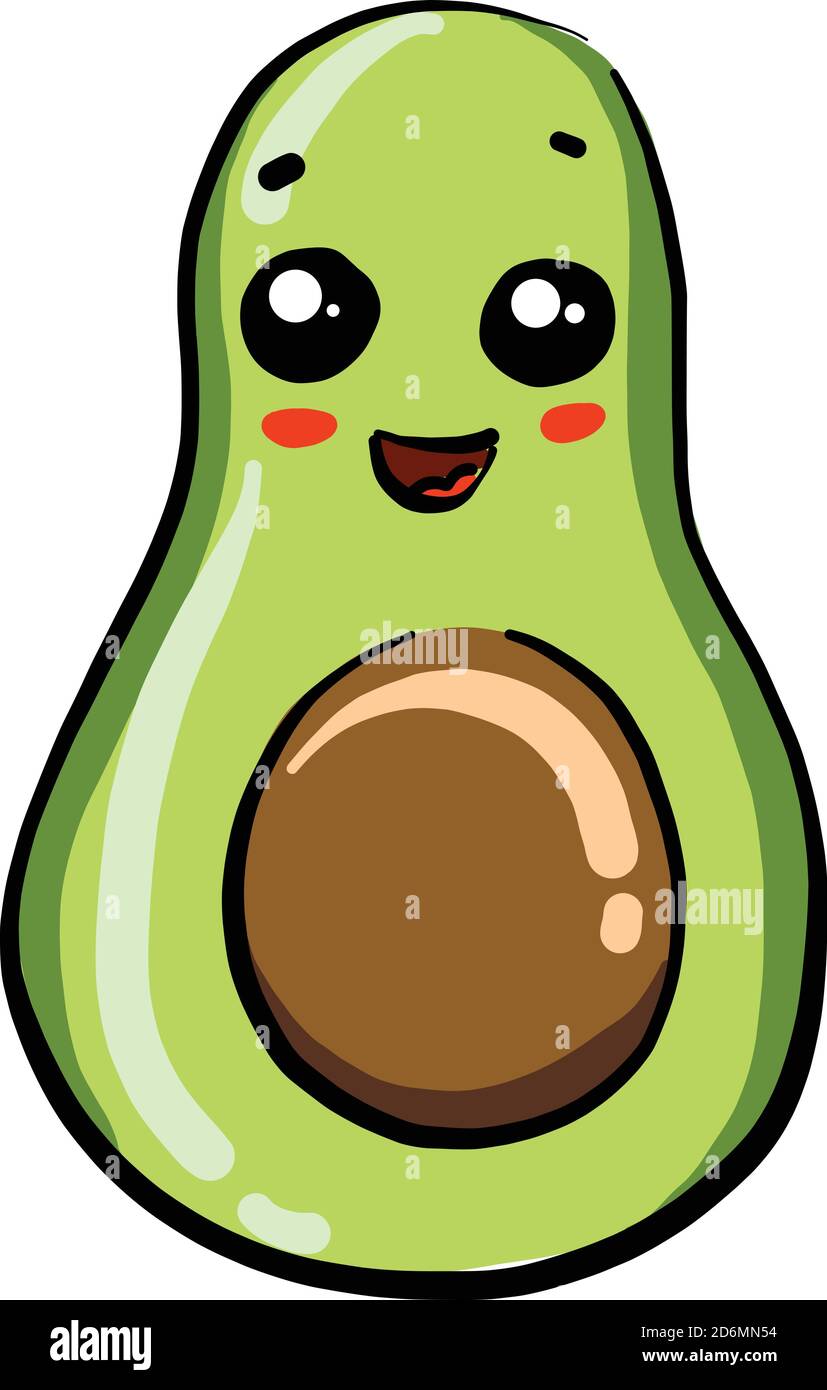 Cartoon avocado character on Stock Vector Images - Alamy