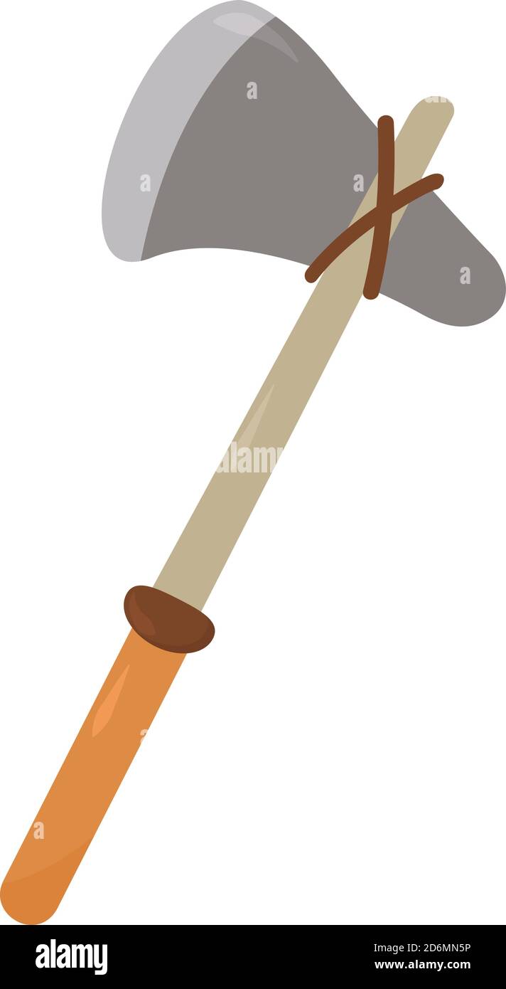 Old axe, illustration, vector on white background Stock Vector Image ...