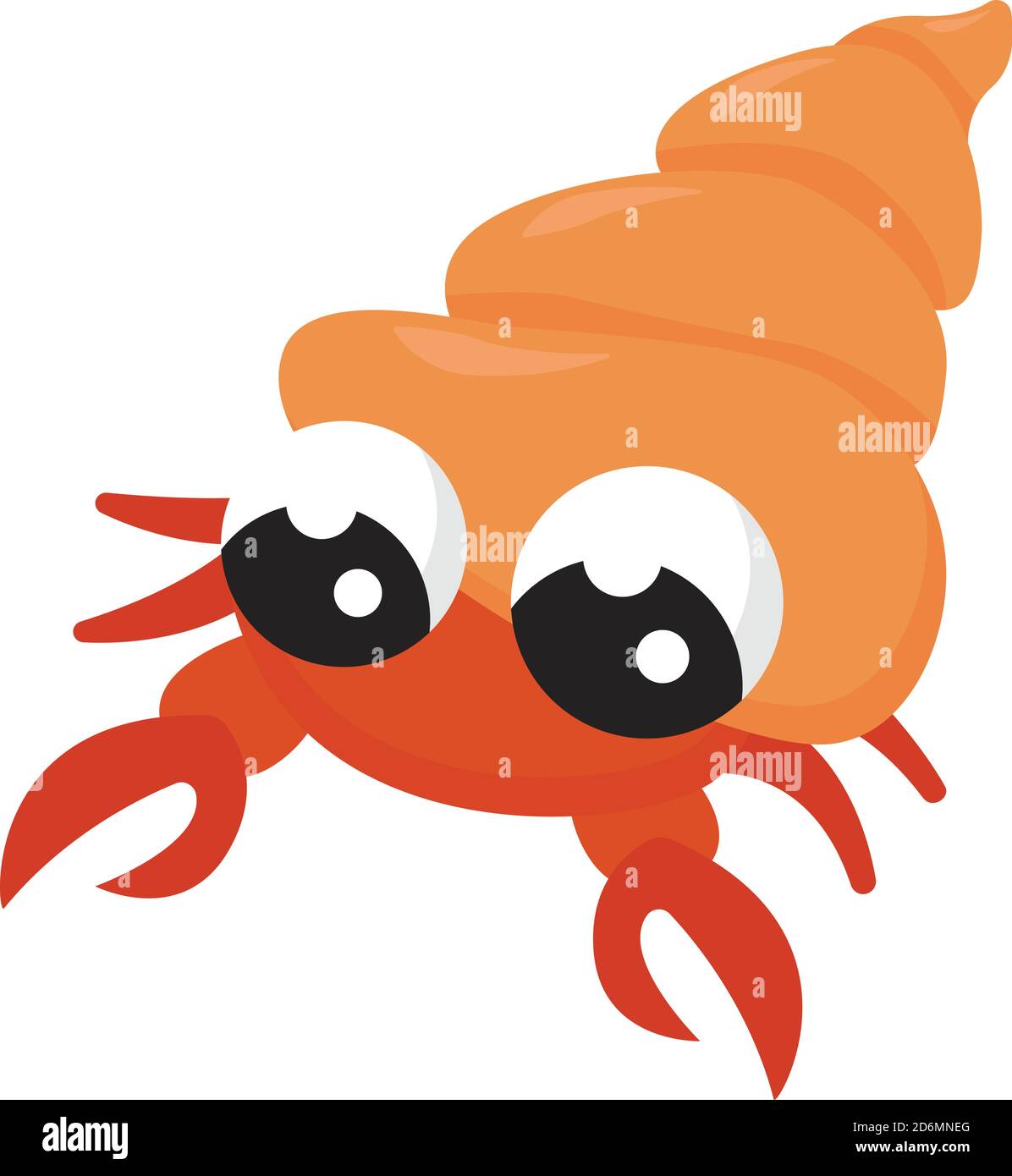 Baby sea snail, illustration, vector on white background Stock Vector ...