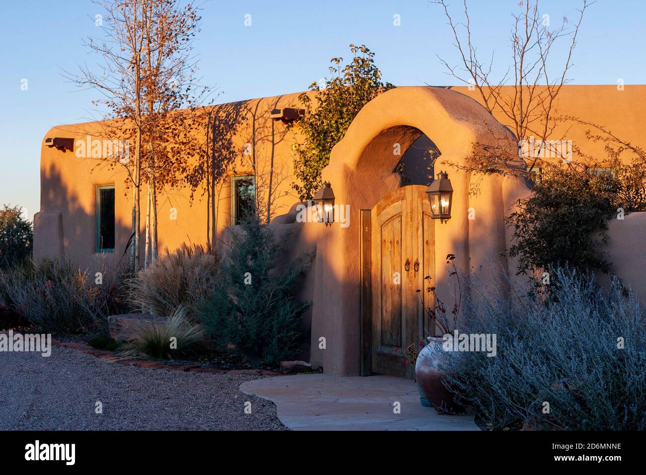 Santa fe style wooden doors hi-res stock photography and images - Alamy
