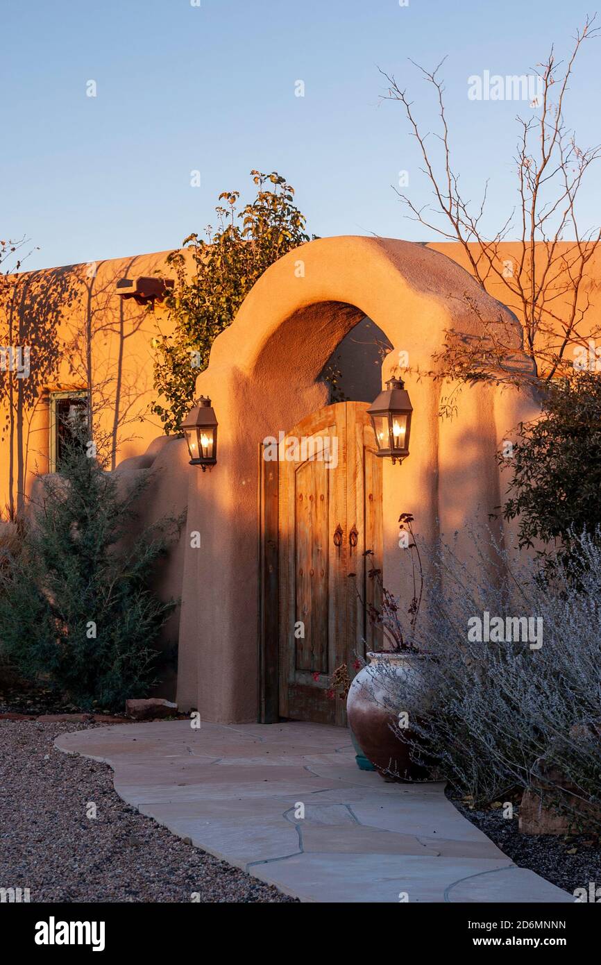 Santa fe style wooden doors hi-res stock photography and images - Alamy
