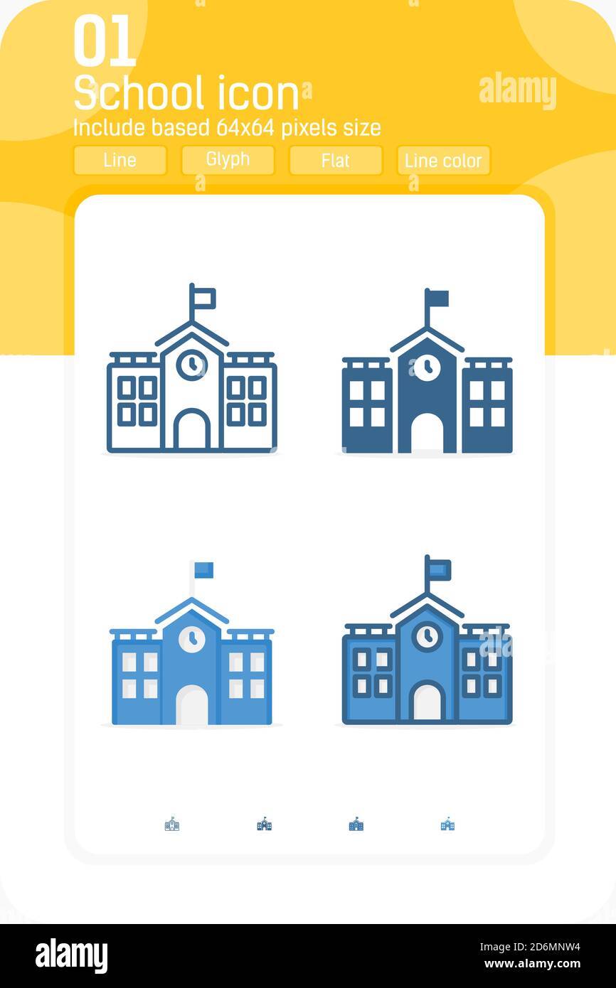 Primary school entrance premium icon isolated on white background ...