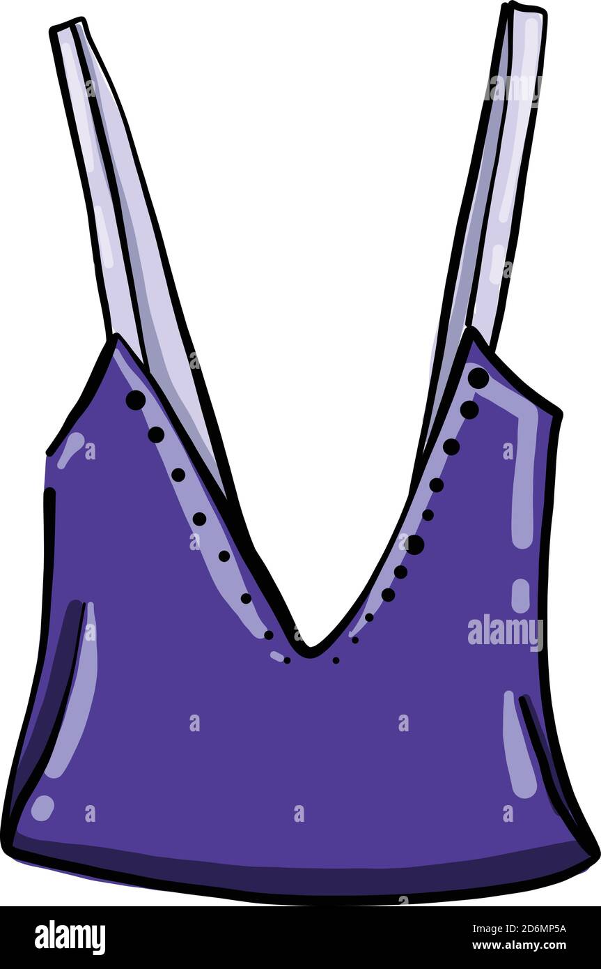 Blue blouse, illustration, vector on white background Stock Vector ...