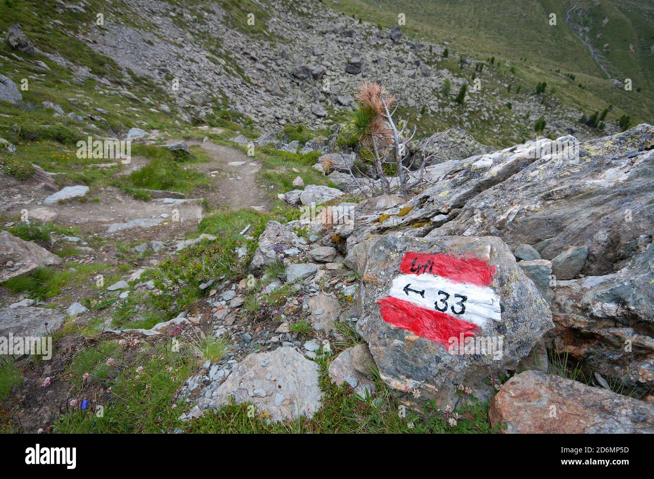 Path sign in Martell Valley (Martelltal), Bolzano, Trentino-Alto Adige ...