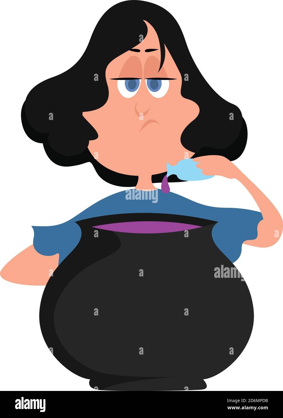 Casting spells, illustration, vector on white background Stock Vector ...