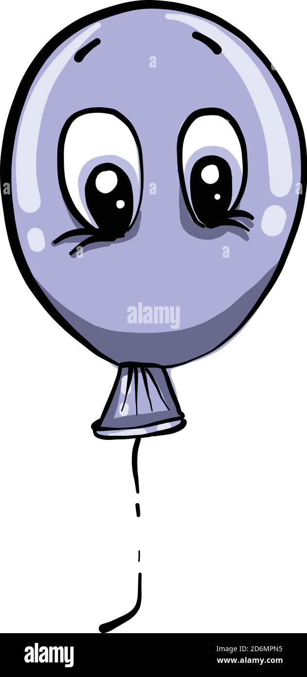 Balloon with eyes, illustration, vector on white background Stock ...