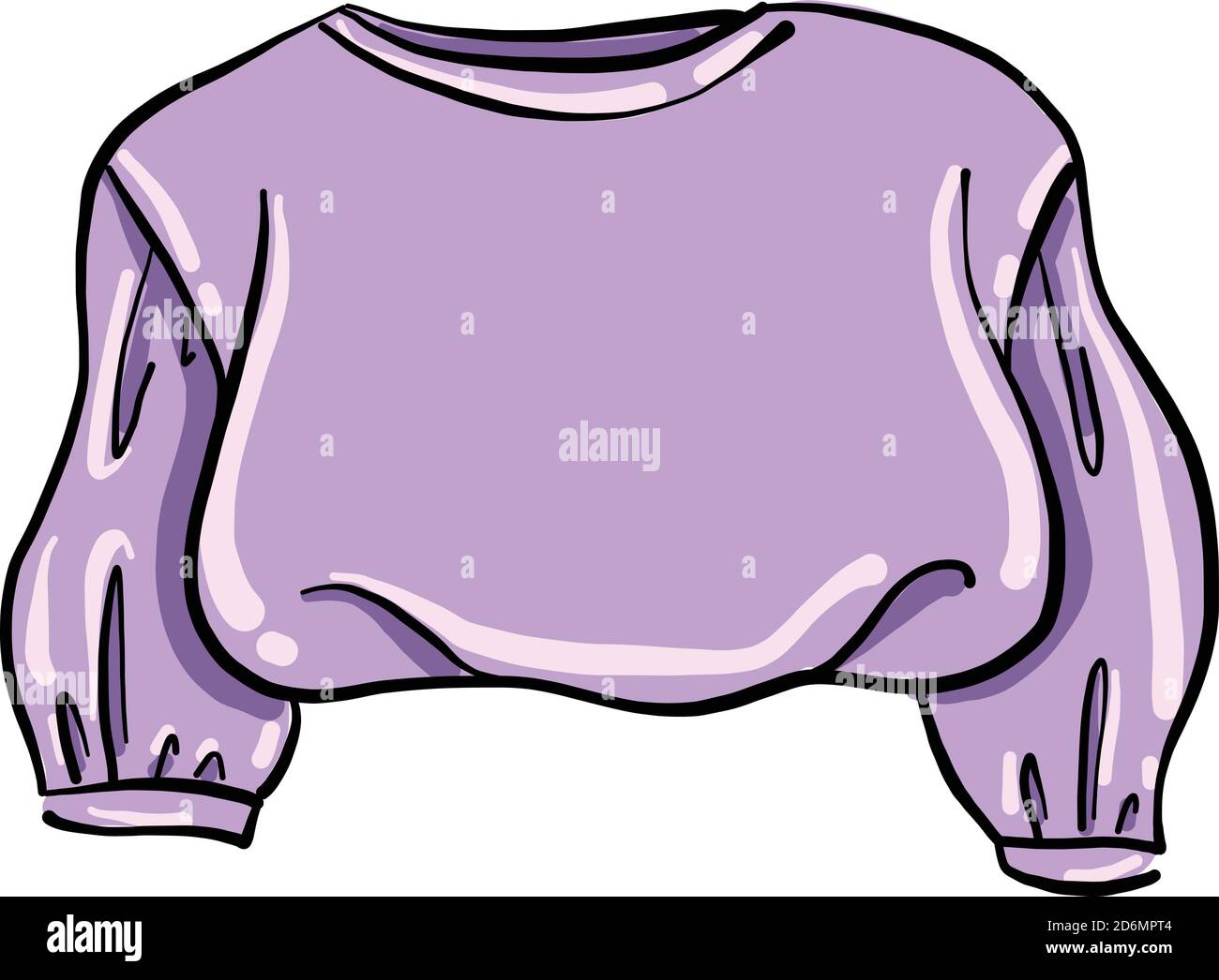 Purple blouse, illustration, vector on white background Stock Vector ...