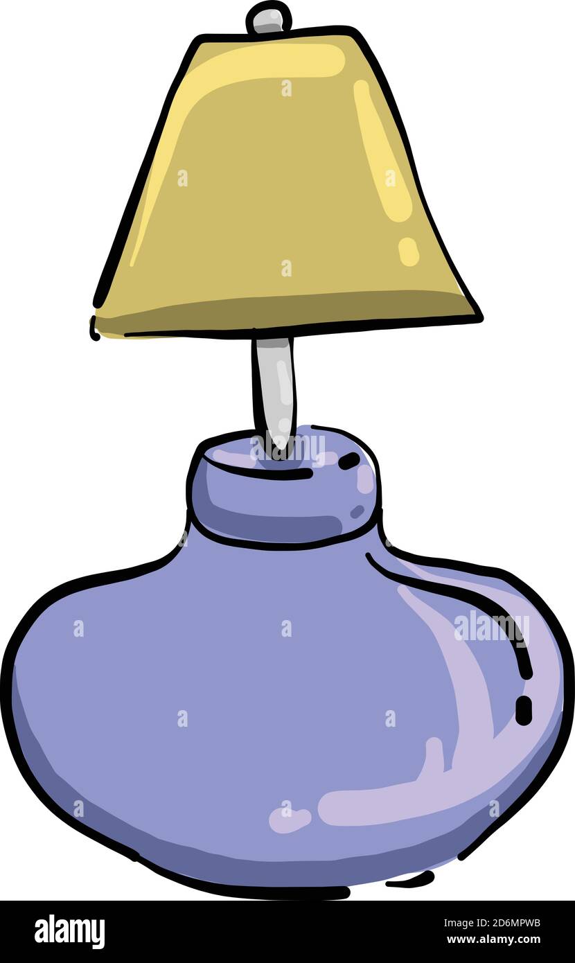 Purple lamp, illustration, vector on white background Stock Vector ...