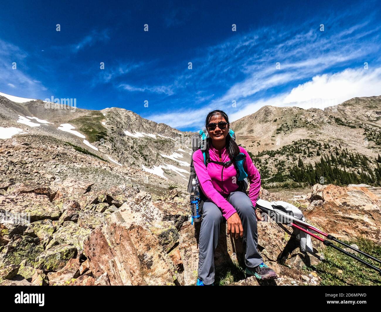 Trekking on the 485 mile Colorado Trail, Colorado Stock Photo - Alamy