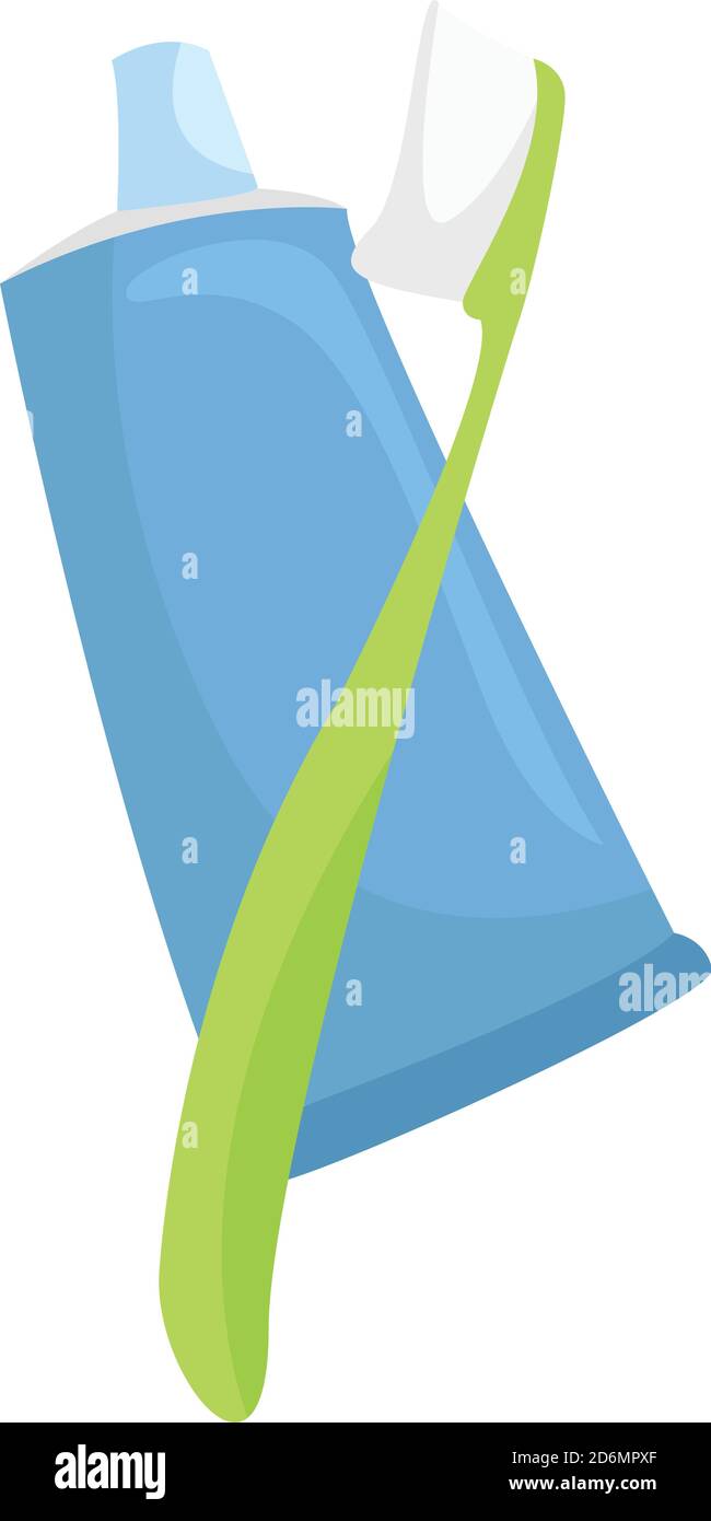 Blue toothpaste, illustration, vector on white background Stock Vector ...