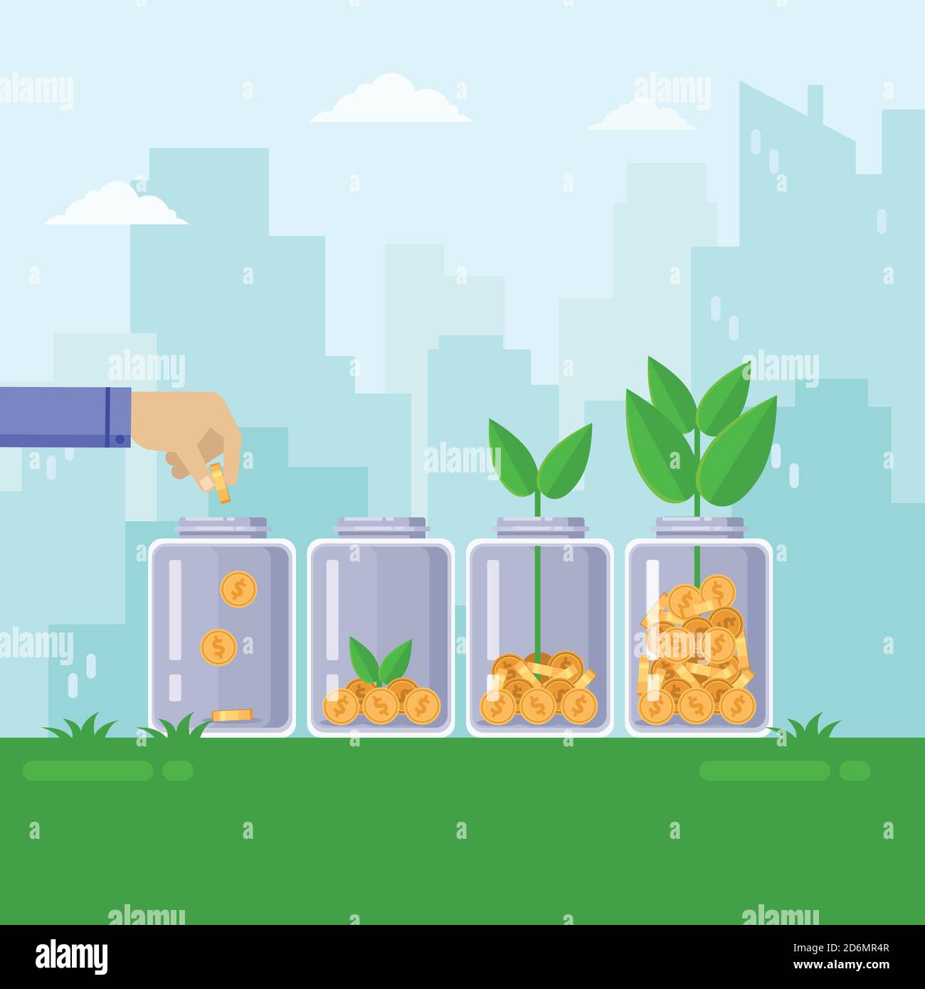 Money city investing Stock Vector Images - Alamy