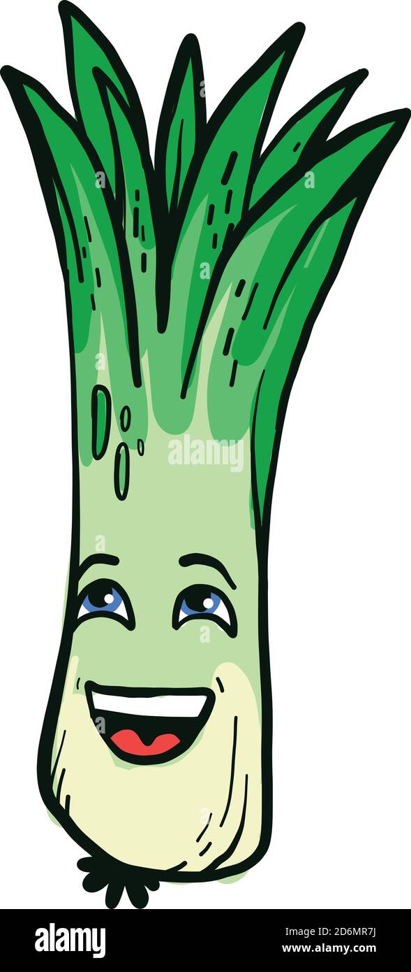 Leek vegetable cartoon illustration hi-res stock photography and images ...