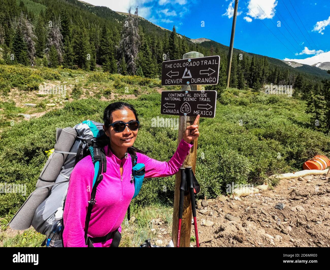 Trekking on the 485 mile Colorado Trail, Colorado Stock Photo - Alamy