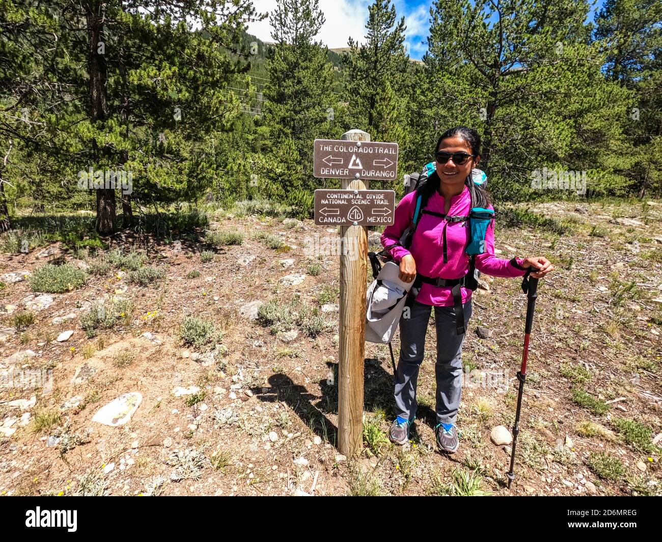 Trekking on the 485 mile Colorado Trail, Colorado Stock Photo - Alamy