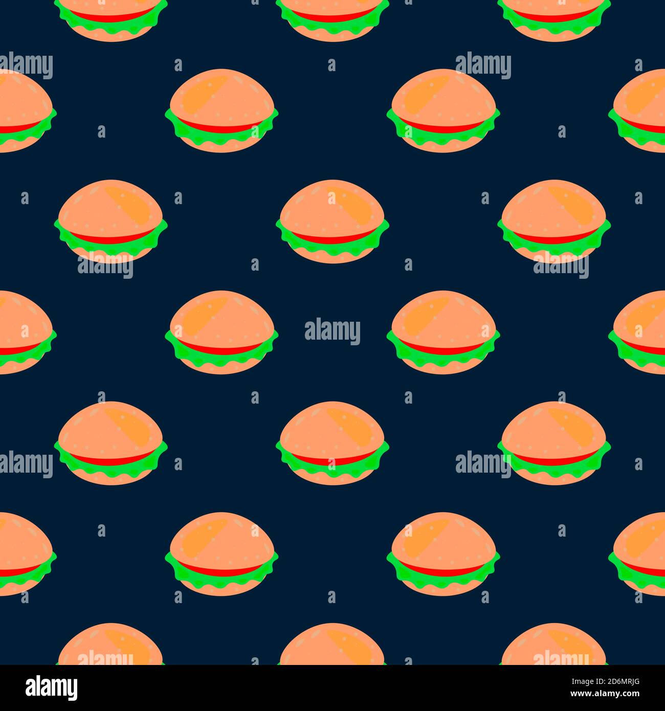 Delicious burgers, seamless pattern on dark blue background Stock ...