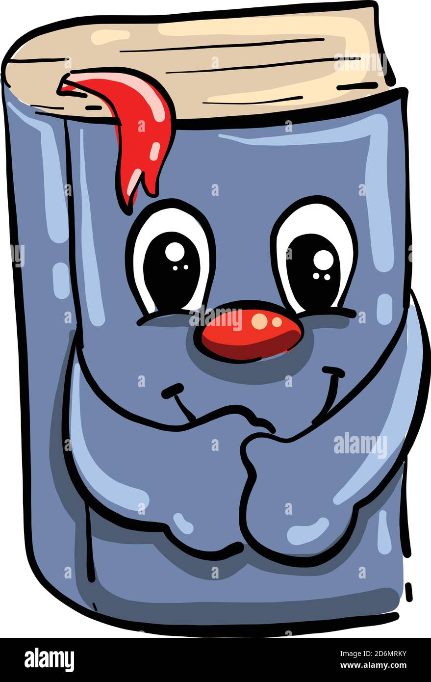 Book with eyes, illustration, vector on white background Stock Vector ...