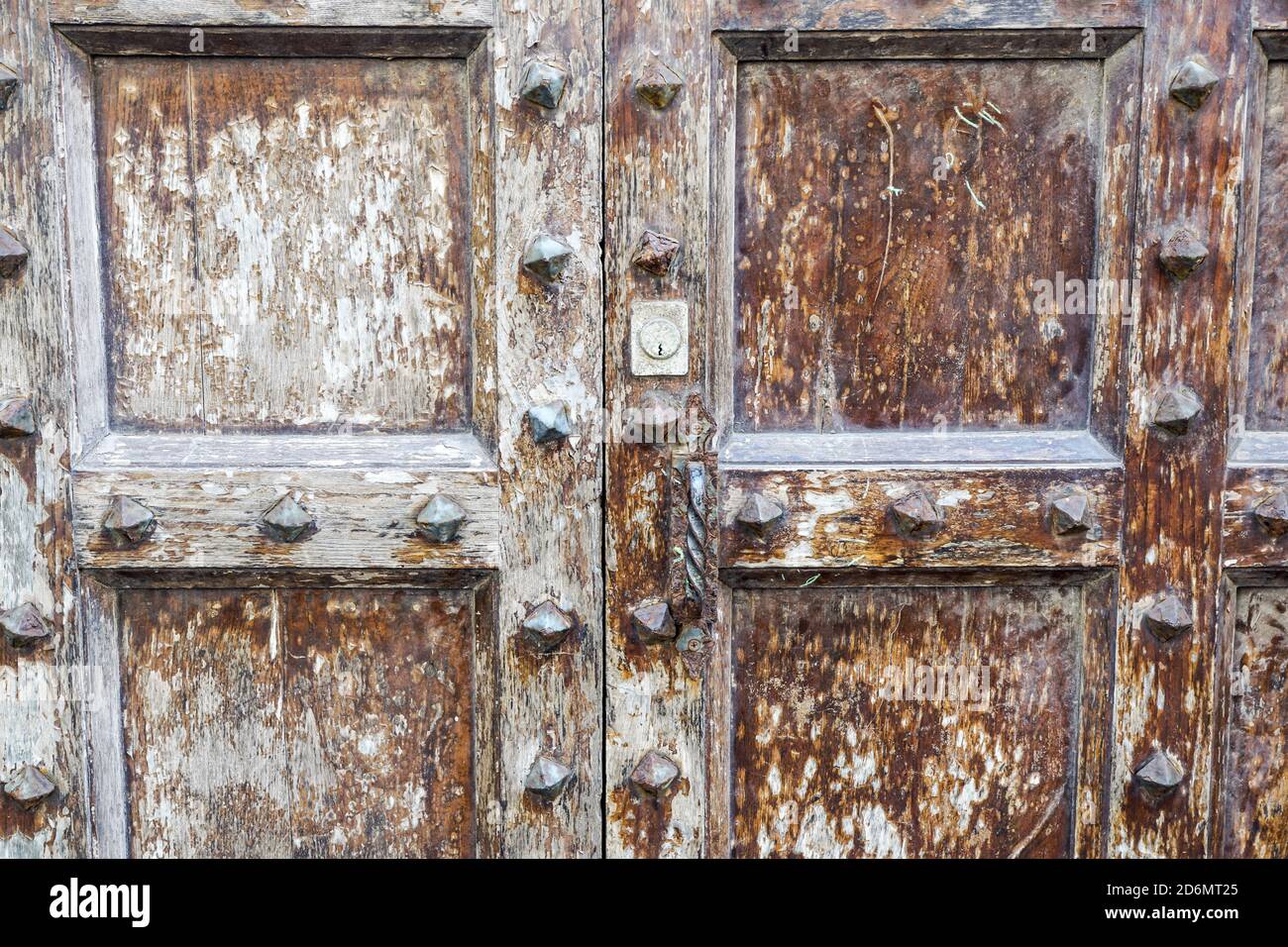rusty metal door, old door . Close up Stock Photo - Alamy