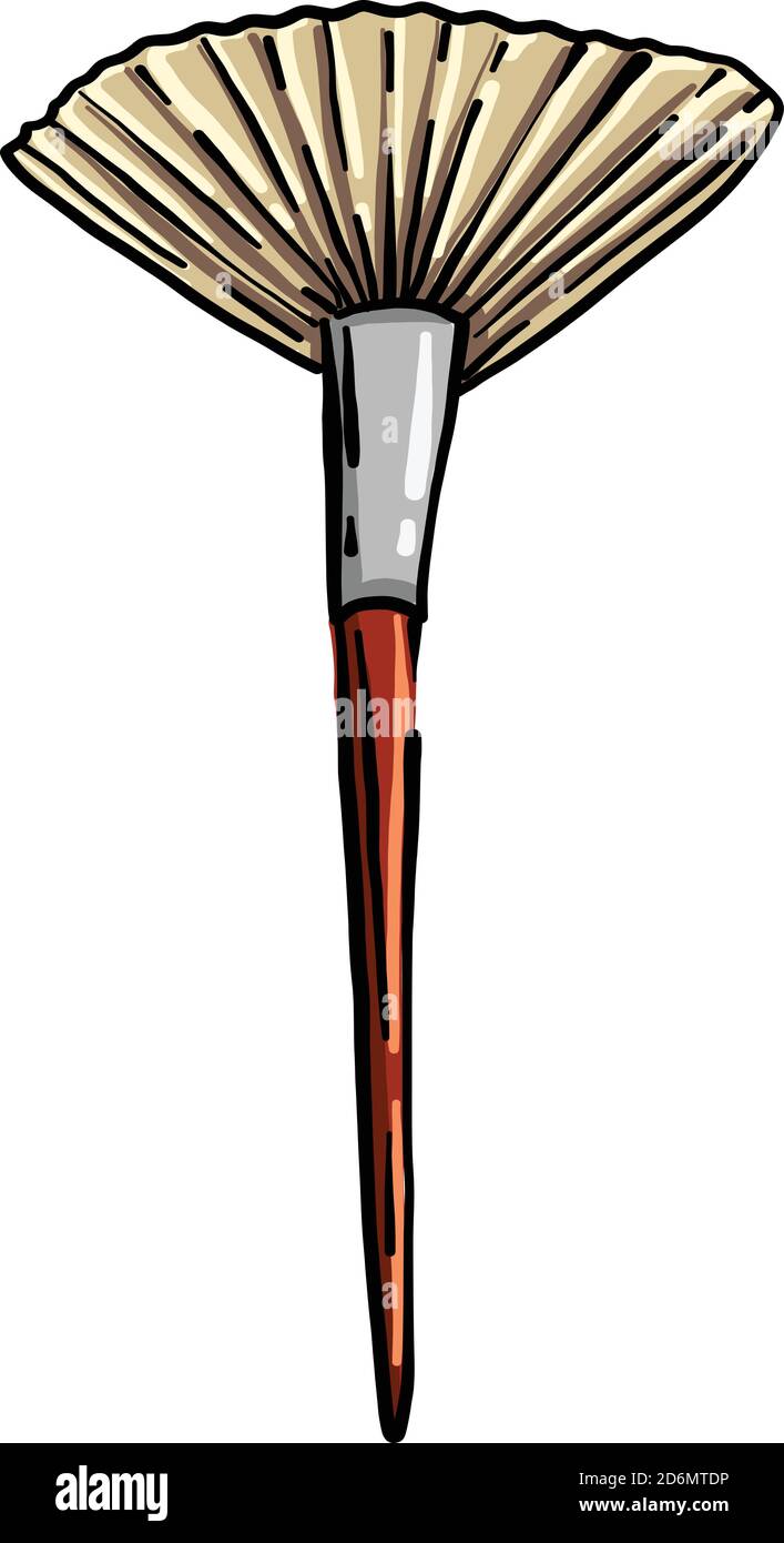 Small painting brush, illustration, vector on white background Stock ...