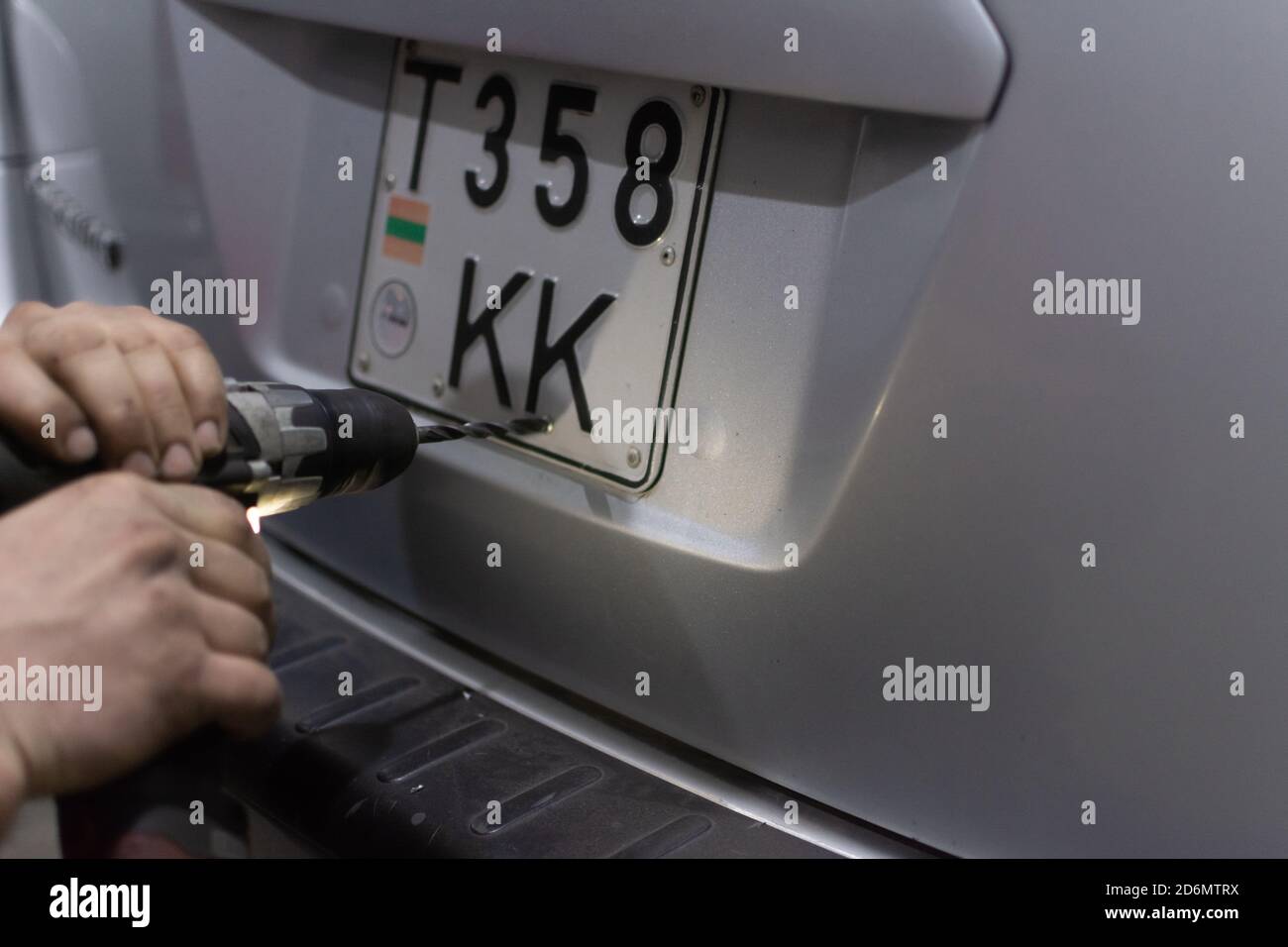 Tiraspol, Moldova - November 12, 2018: Mechanic in automobile service ...