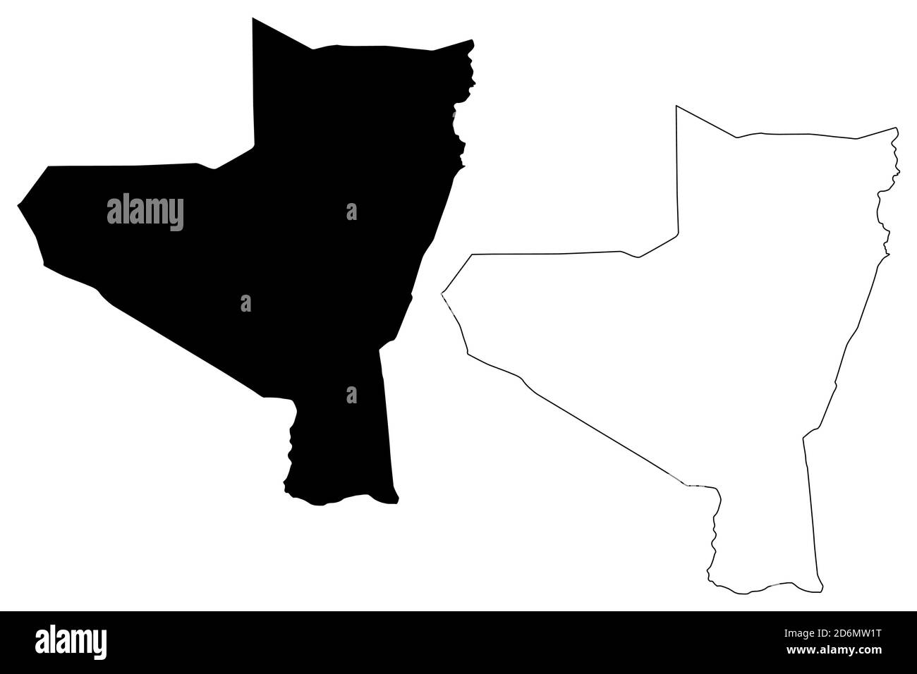 Kassala state (Republic of the Sudan, North Sudan) map vector ...