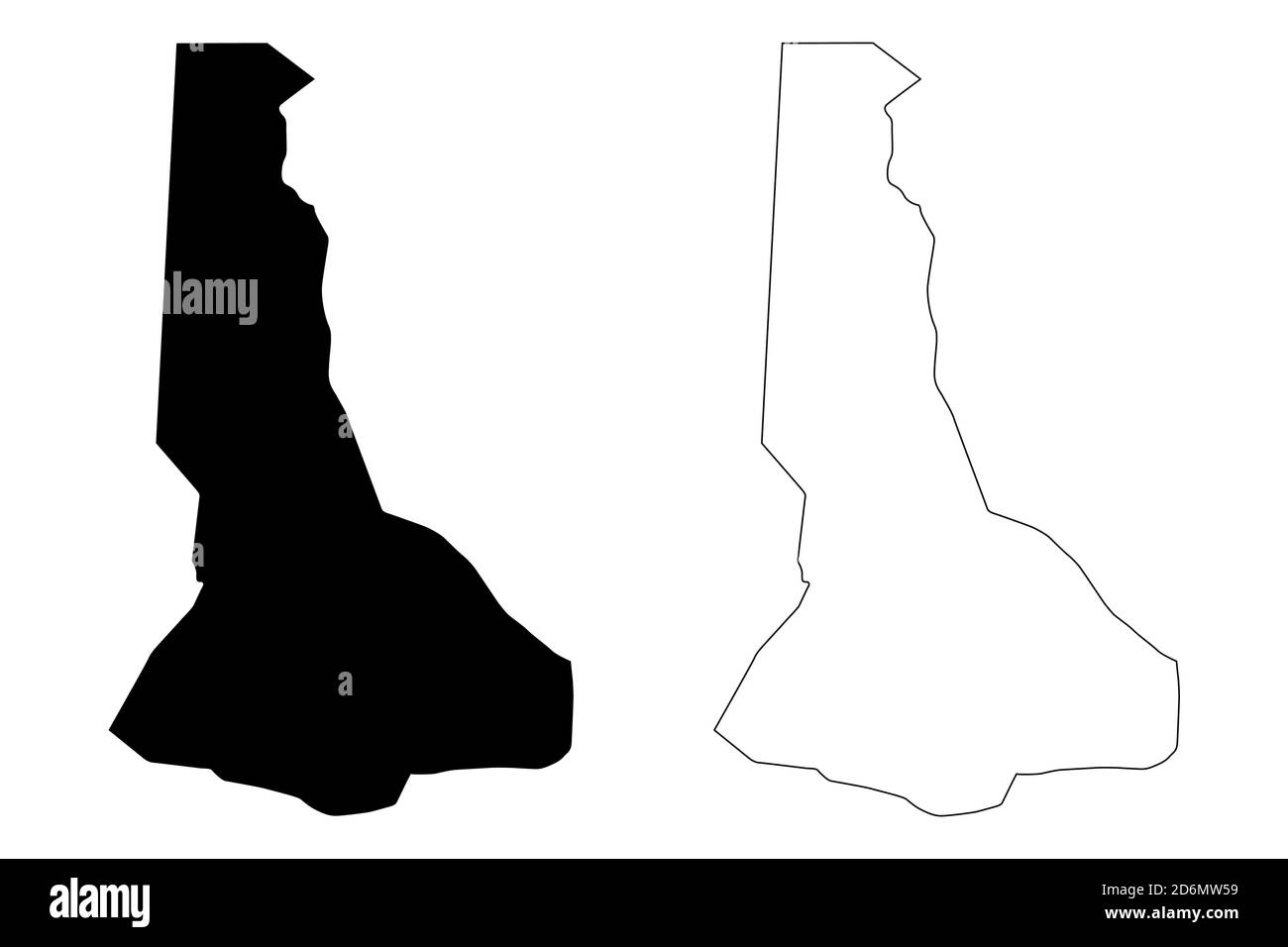 River Nile state (Republic of the Sudan, North Sudan) map vector ...